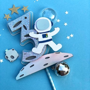 Space Cake Topper, Space Birthday Party, Astronaut Party Decor ...
