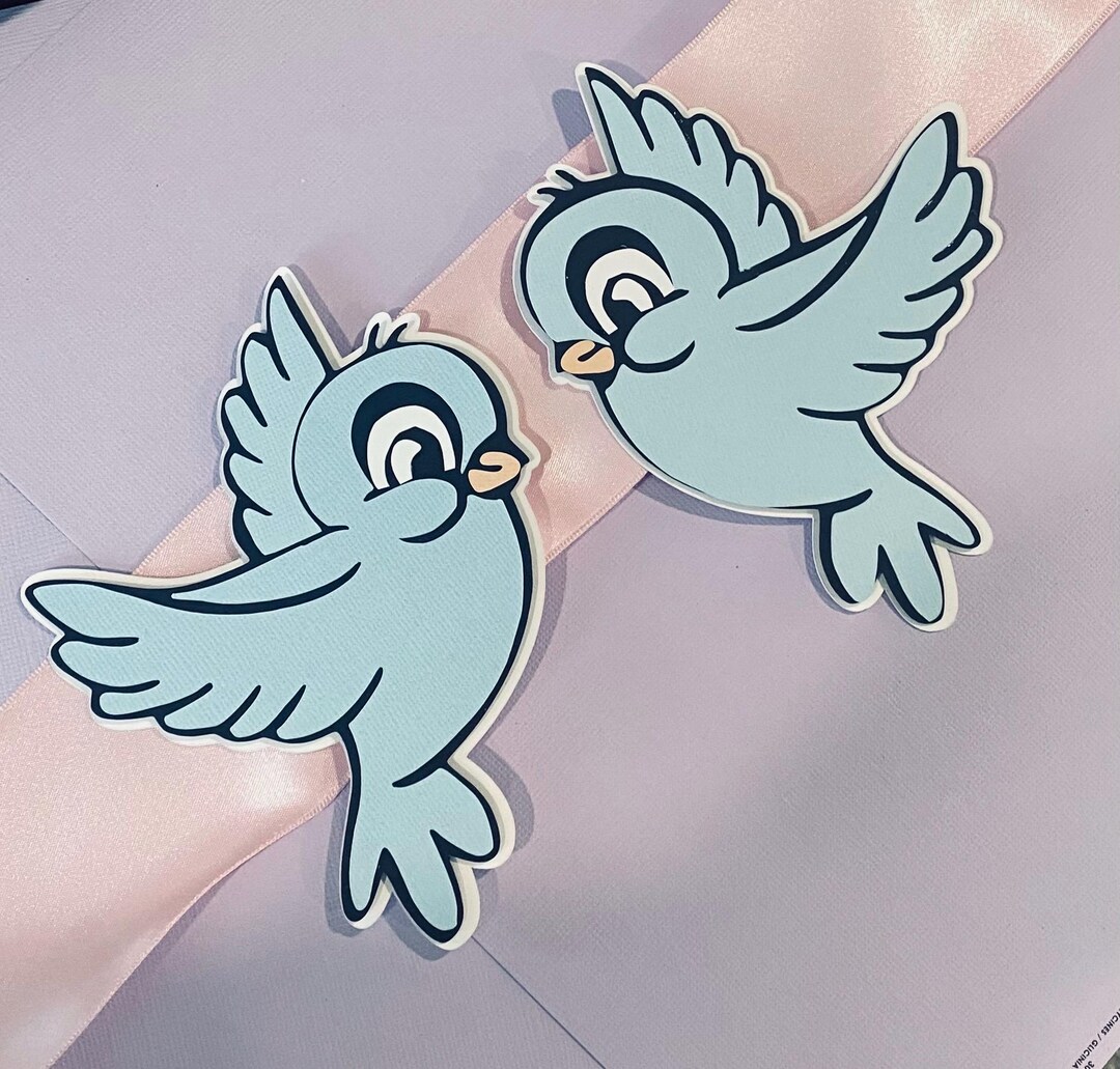 Cinderella-inspired Bluebird Cutouts – Set of 2 | Fairytale Party Decor ...