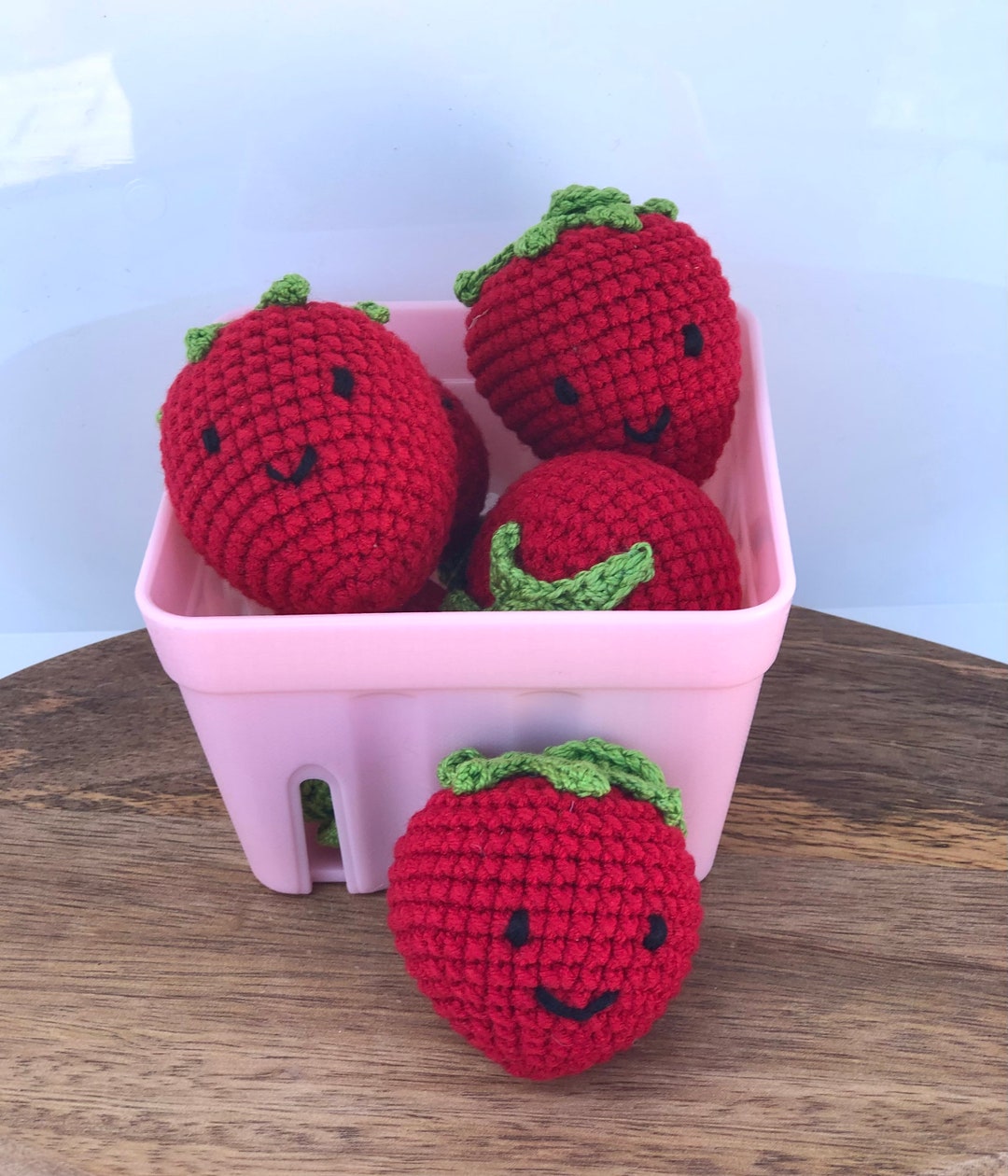 Crochet Strawberry Plush | Kawaii Strawberry | Fruit Plush | Play Food ...