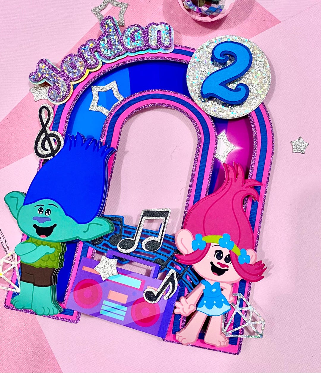 Cake Topper - Trolls Cake Topper - Trolls Birthday -princess Poppy Cake ...