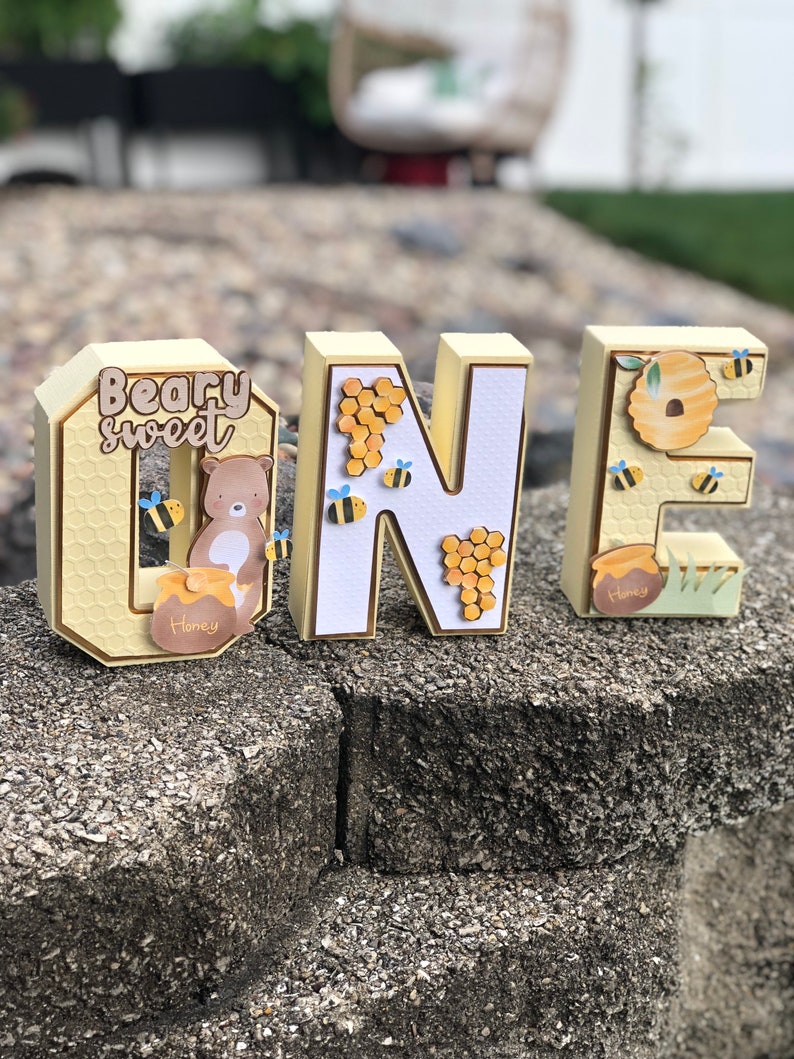 First Birthday One 3d Letters Theme Party 3d Letters Smash - Etsy