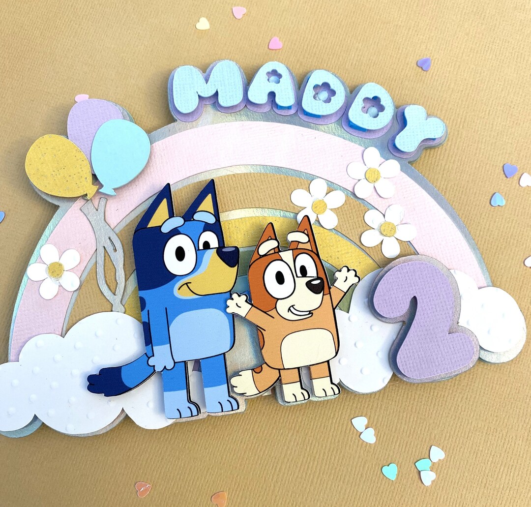 Bluey Cake Topper Bluey Smash Cake Topper Bluey Birthday Bluey Theme ...