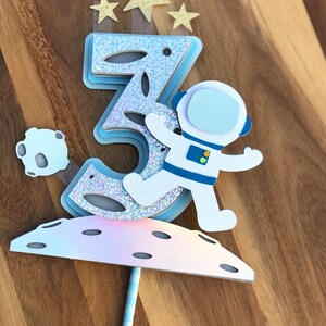 Space Cake Topper, Space Birthday Party, Astronaut Party Decor ...