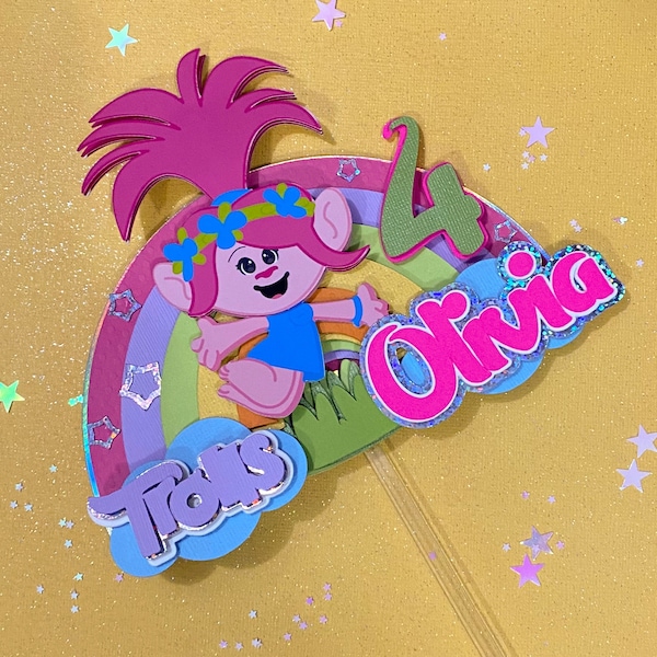 Trolls Cake Toppers - Etsy