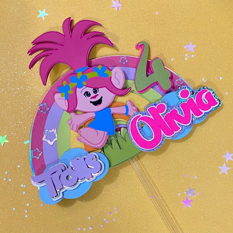 Trolls Cake Toppers - Etsy