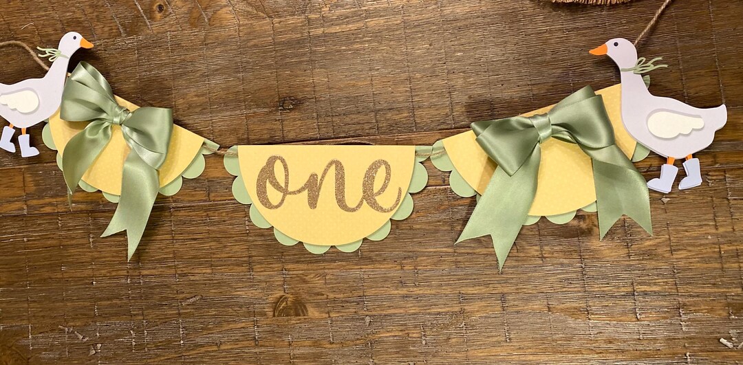 One Silly Goose Banner, Goose Theme, Banner First Birthday Baby, Goose ...