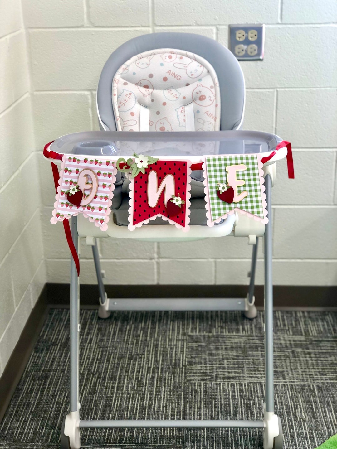 Berry Sweet One High Chair Banner , Berry Sweet, Strawberry Party ...