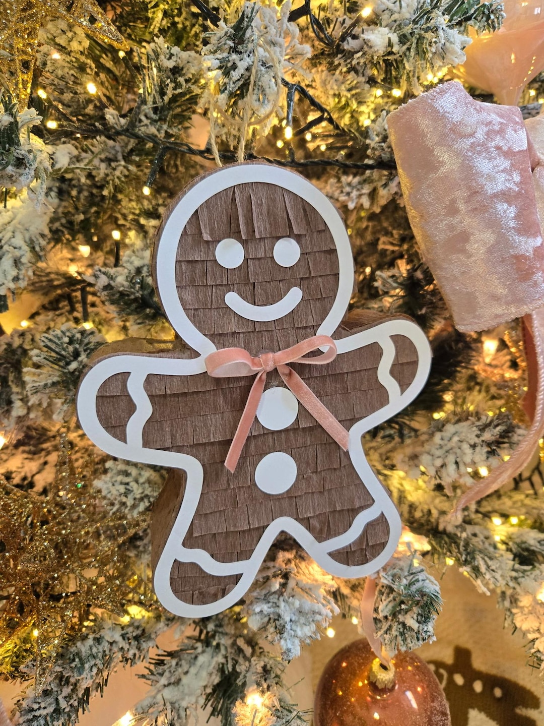 Gingerbread Man Mini Piñata – Christmas Party Favor, Holiday Decor ...