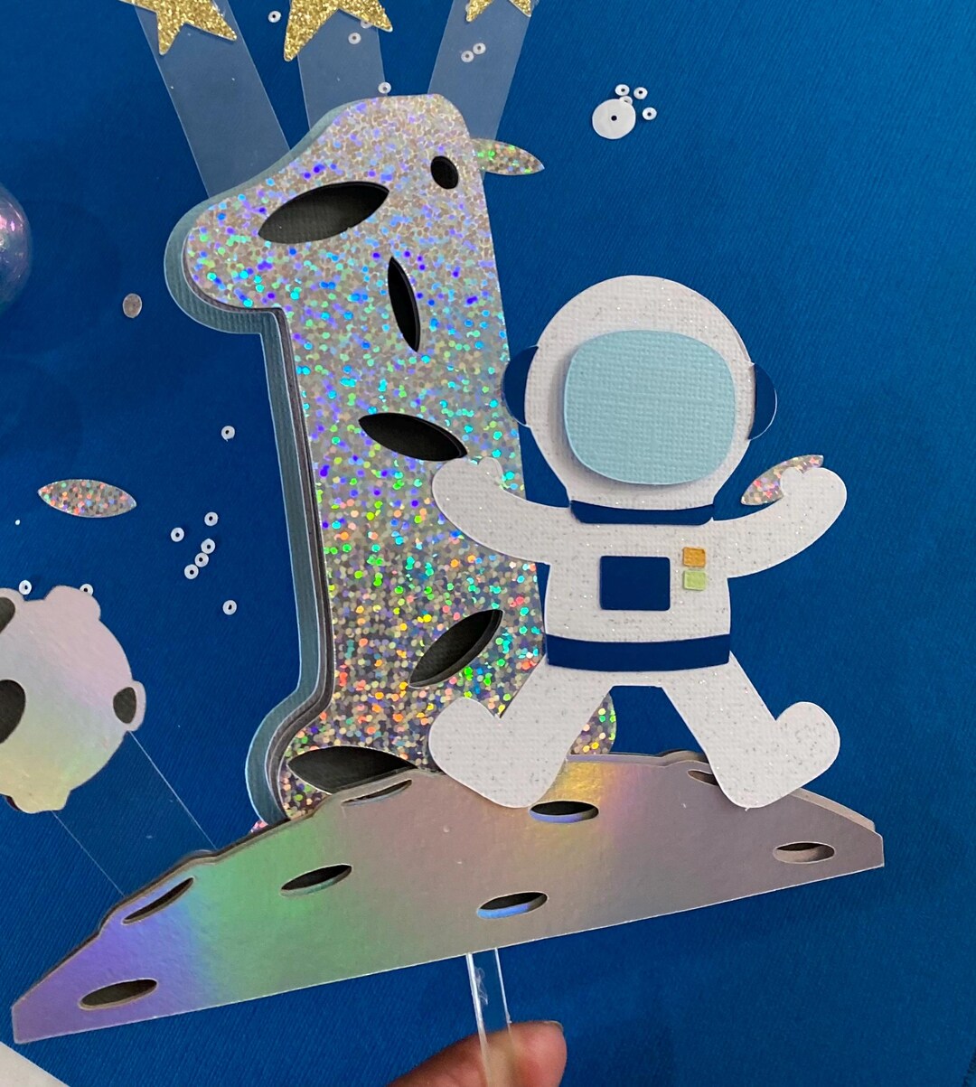 Astronaut Cake Topper for Space Birthday Party, First Trip Around the ...