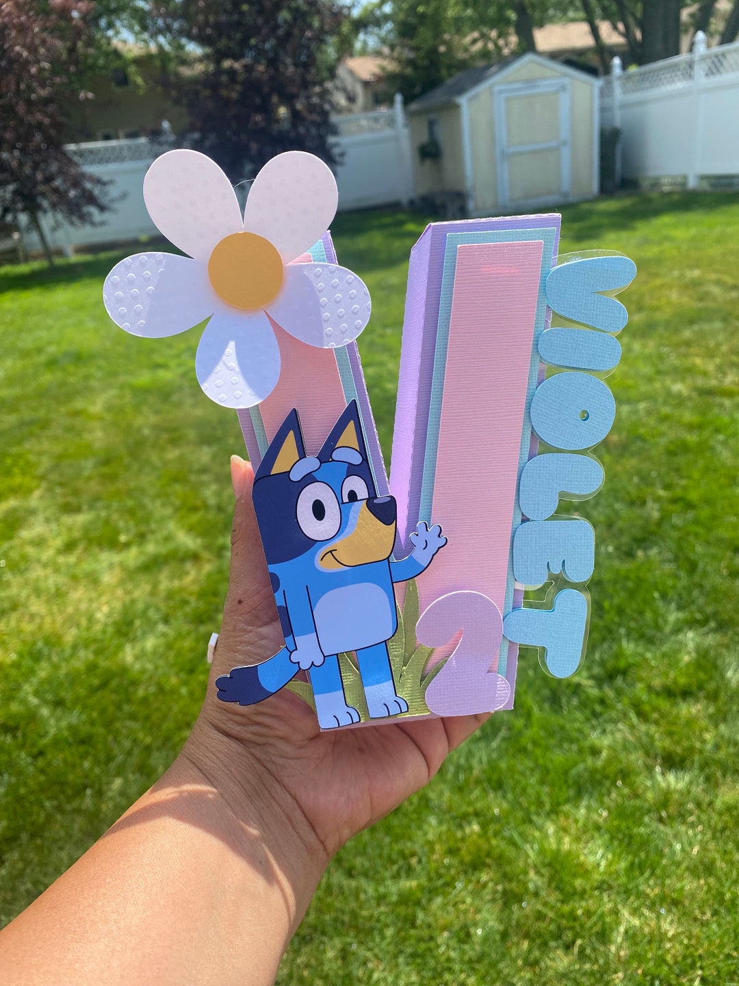 Bluey Birthday 3D Letter: Personalized Cardstock Party Decor - Etsy
