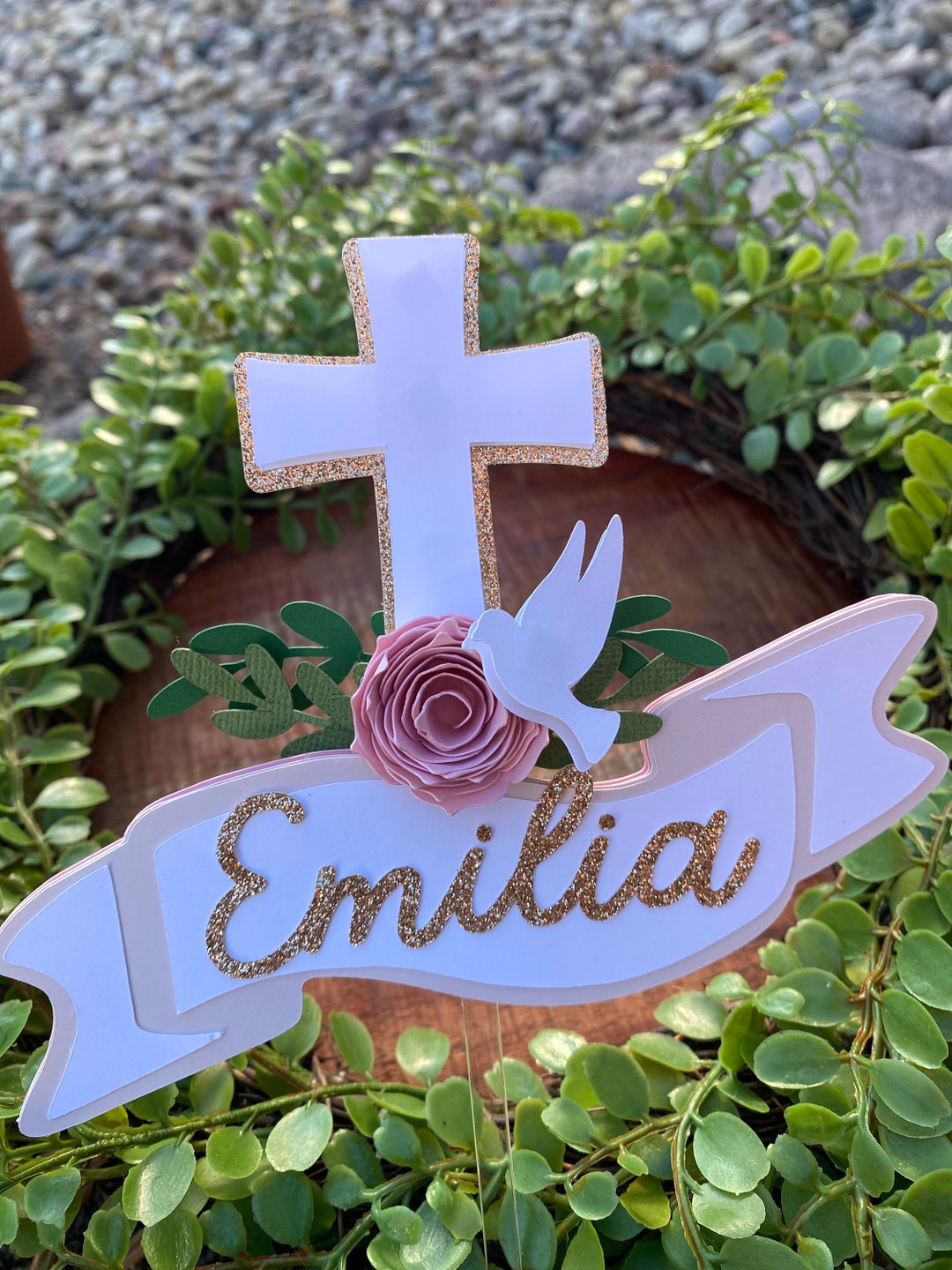 Baptism Cake Topper, Baptism Caketopper, Christening Cake Topper ...