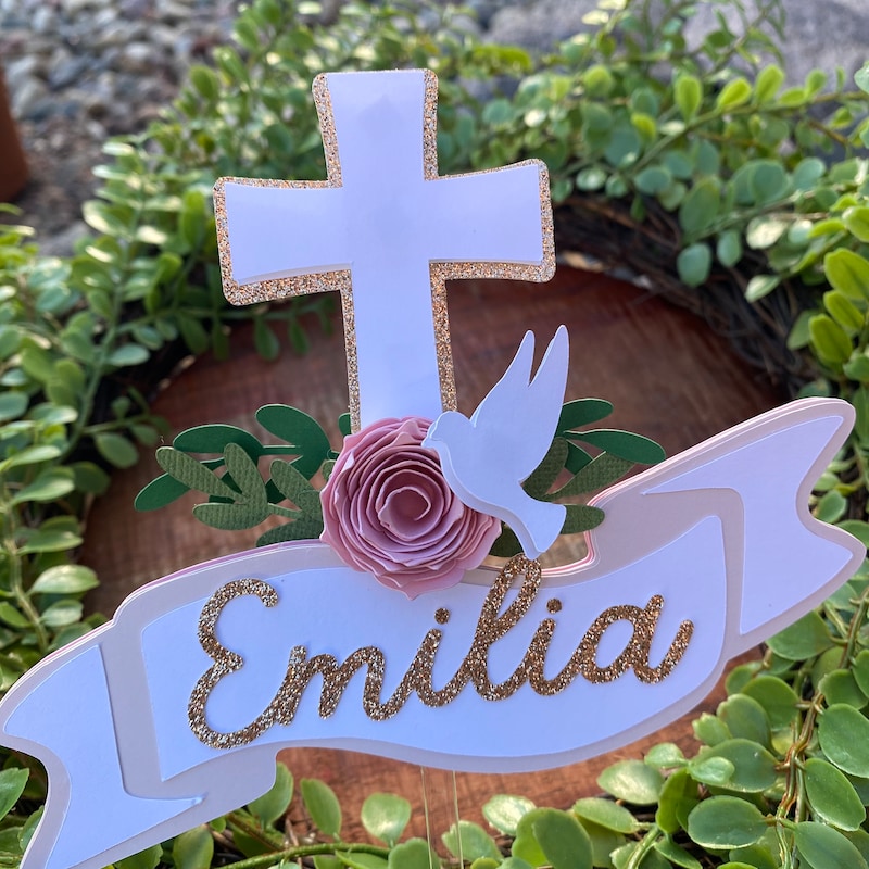 Baptism Cake Topper - Etsy