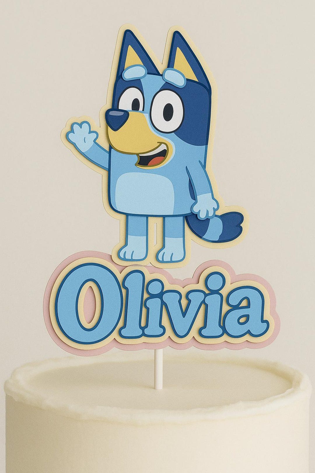 Cake Topper - Blue Dog Cake Topper - Blue Dog Birthday - Bluey Cake ...