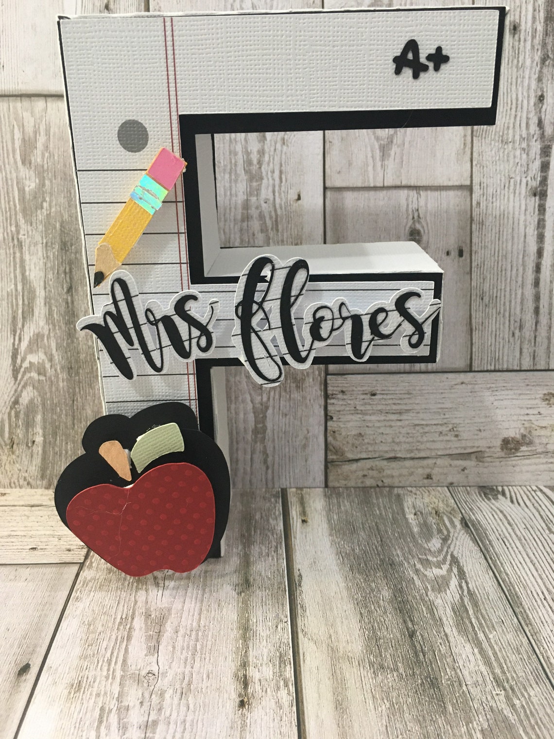 Teacher Gift 3d Letter Back to School Teacher Appreciation - Etsy