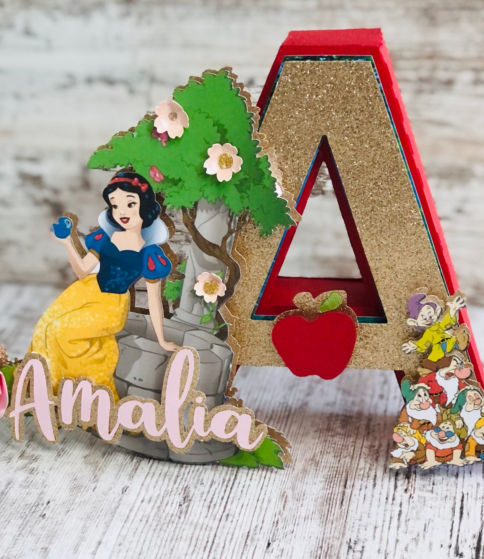 Snow White Party Decorations Snow White 3d Letter Snow White | Etsy