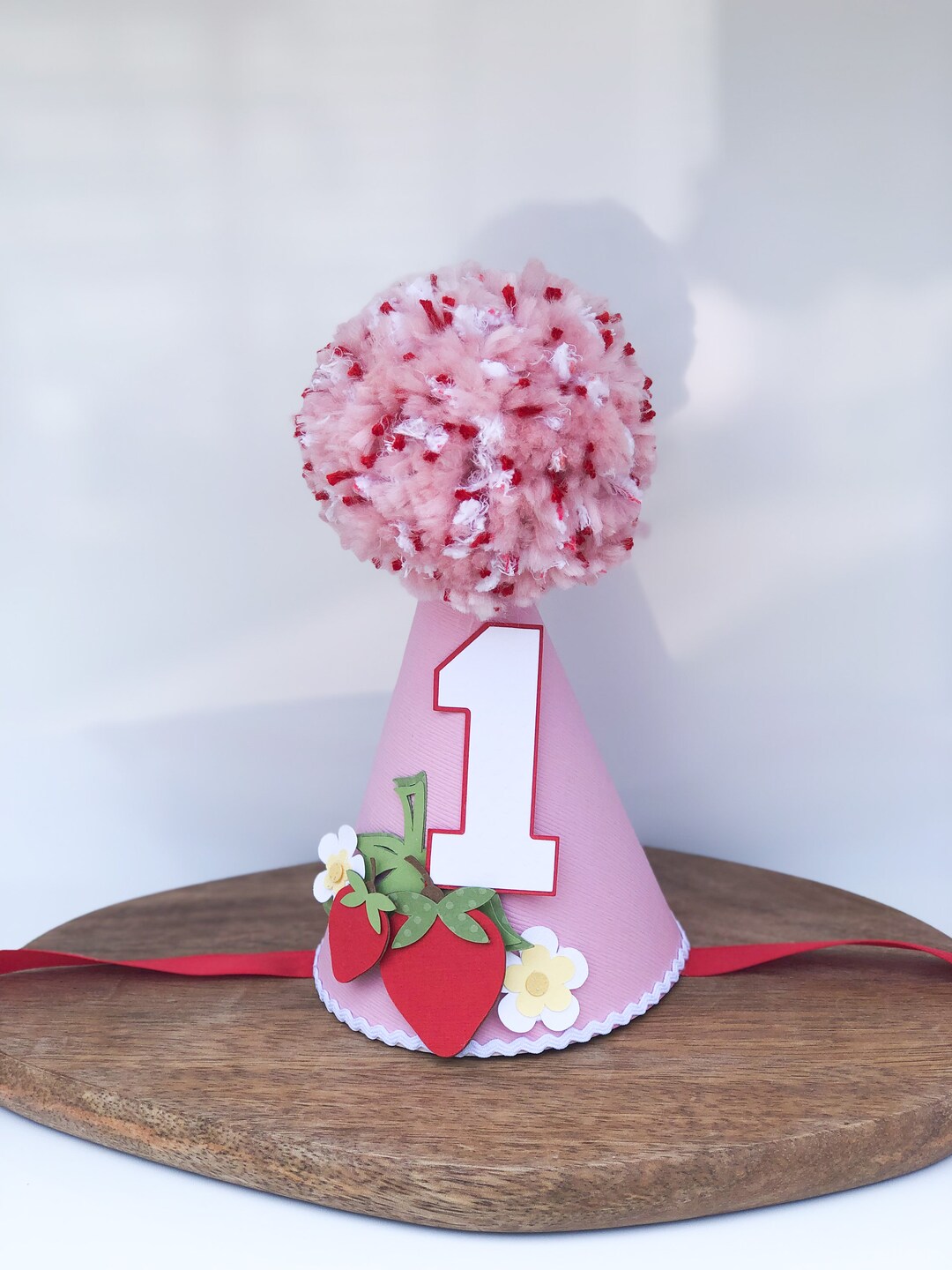 Berry Sweet One Party Hat, Two Sweet, Strawberry Party Hat, Strawberry ...