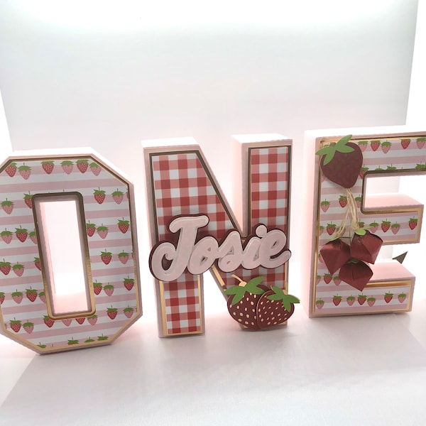 Strawberry Shortcake 3d Letters - Etsy