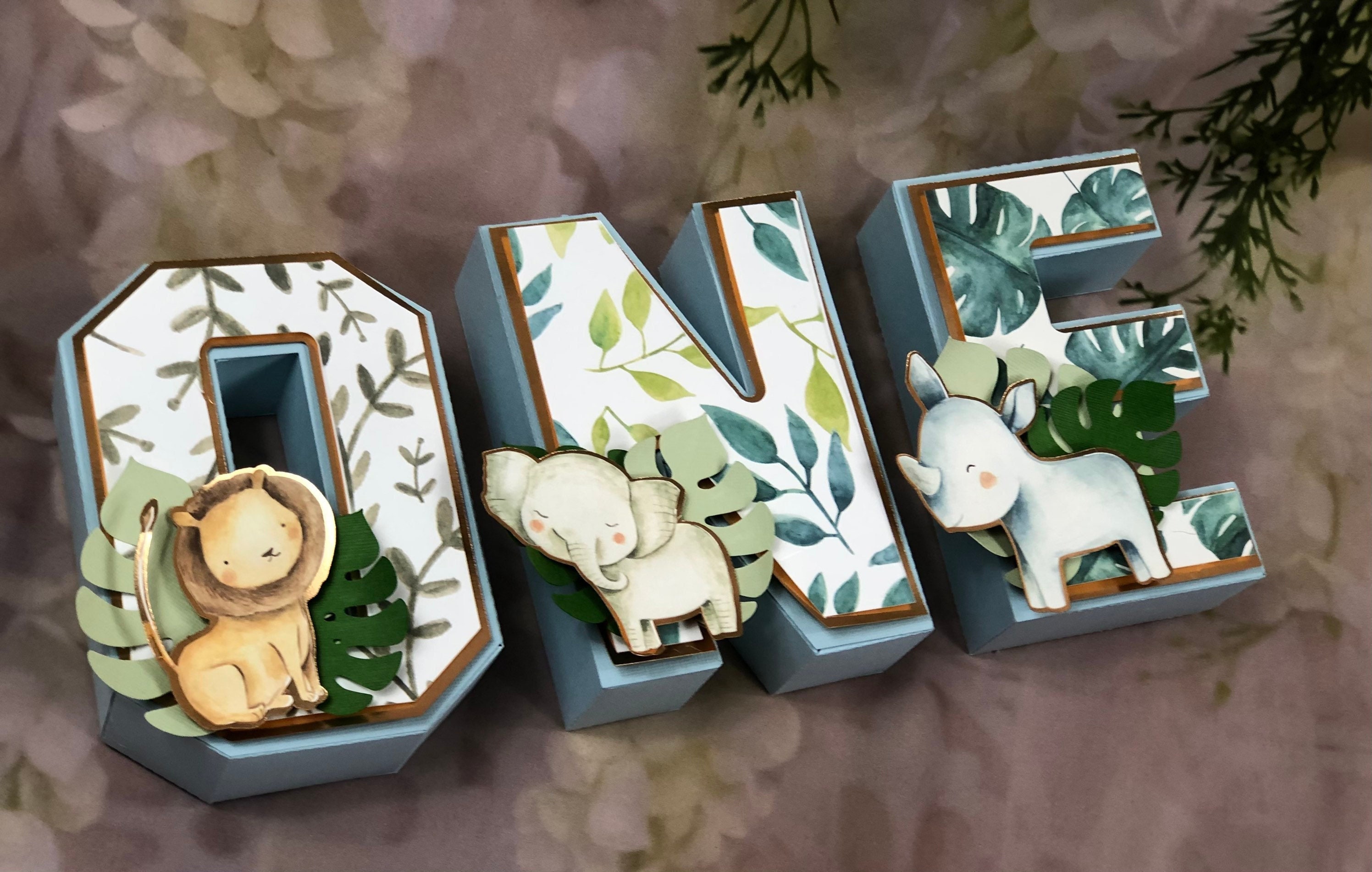 Safari 3D Letters: Jungle Animals Party Decor - Etsy