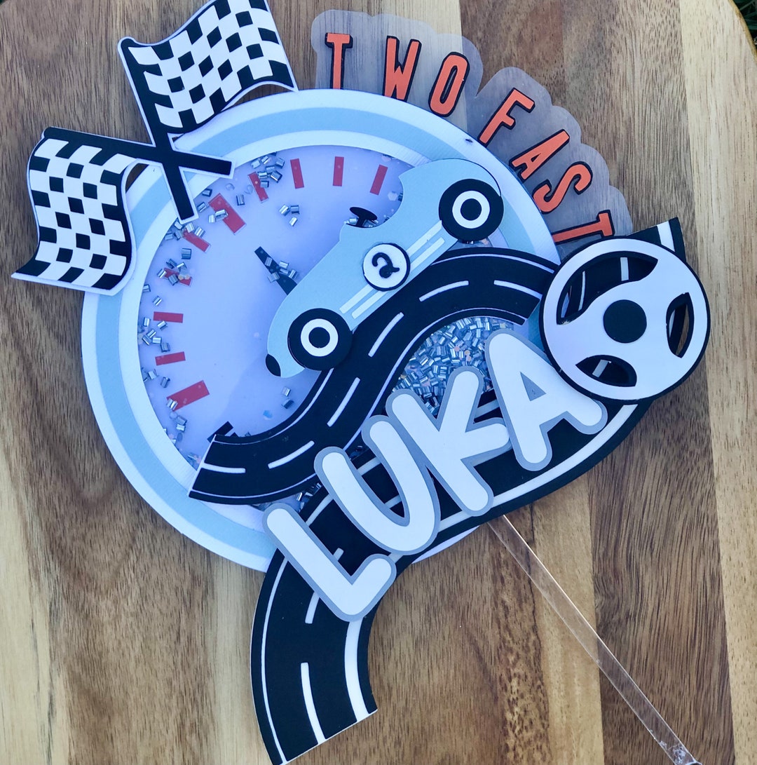 Two Fast Cake Topper Two Fast Birthday Two Fast Birthday - Etsy