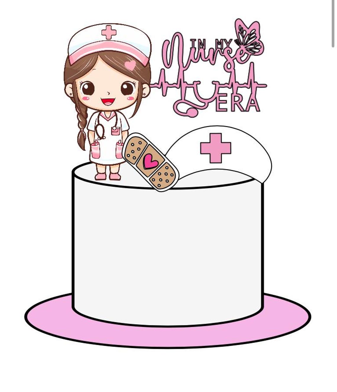 Custom Nurse Cake Topper - Personalized Medical Theme Party Decoration ...