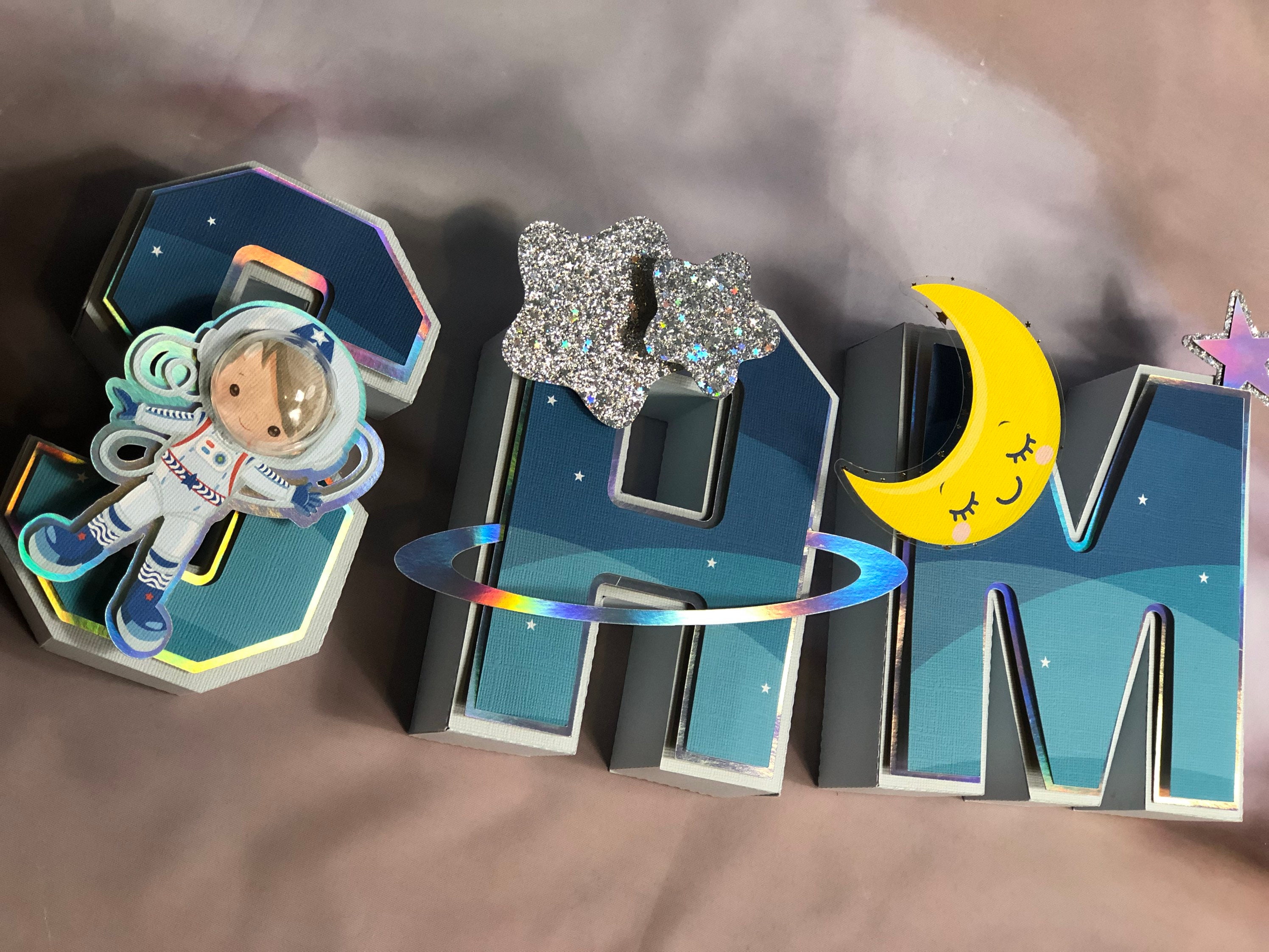 Outer Space 3D Letters / Astronaut Baby Shower Decor/ Space | Etsy