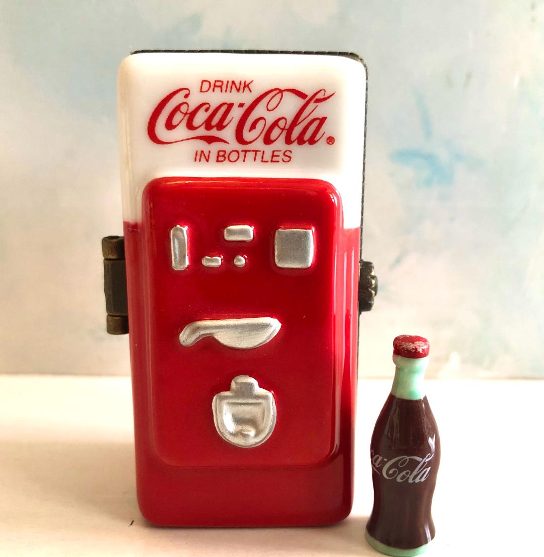 New Midwest COCA COLA VENDING Machine, Coke Bottle Trinket, Porcelain ...