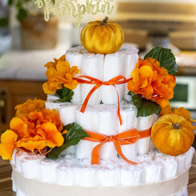 Pumpkin Diaper Cake - Etsy