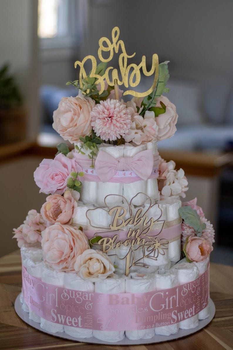 Baby in Bloom Diaper Cake - Etsy