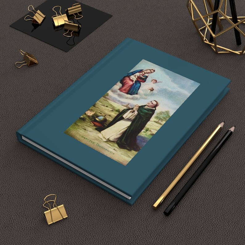 St. Dominic & Our Lady of the Rosary Journal, Vintage Catholic Gift - Etsy