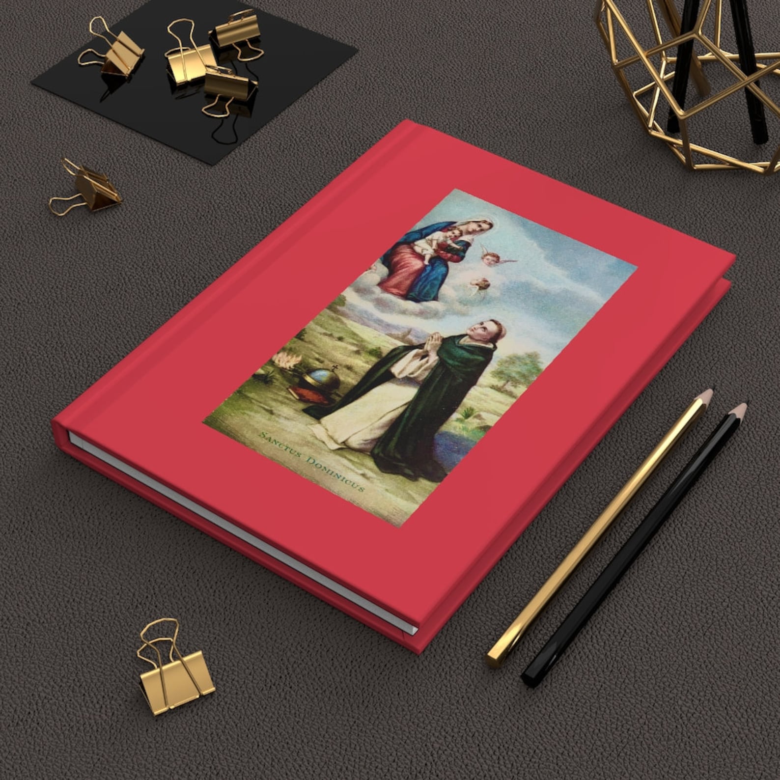 St. Dominic Catholic Journal, Hardcover With Matte Laminate, Bright Red ...