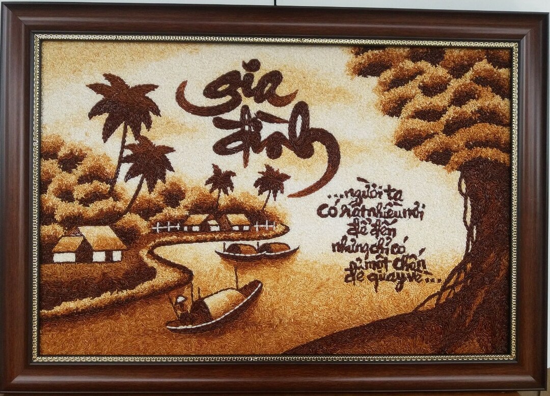 Family Rice Painting / Custom Painting From Photo / Family Gift / Gift ...