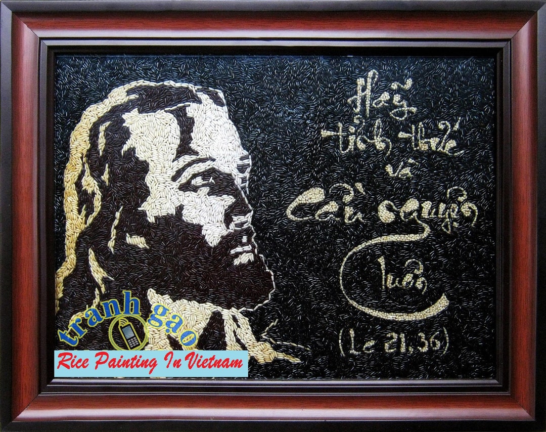 Jesus/ Jesus Wall Art/ Jesus Painting / Jesus Rice Painting / - Etsy