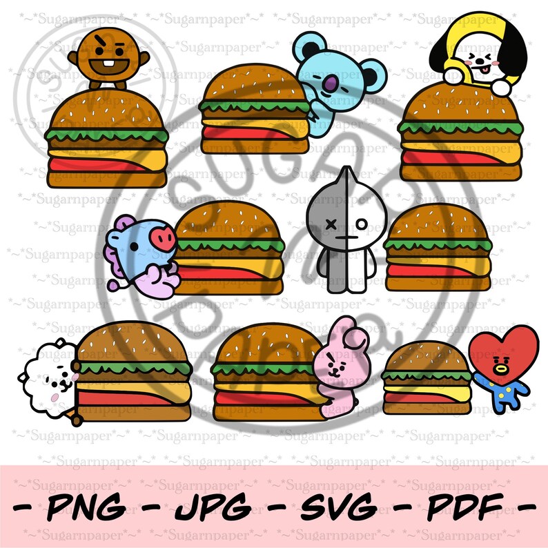 BTS svg BT21 svg BTS character svg svg files for Cricut and Silhouette ...