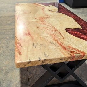 Box Elder Coffee Table, River Table, Merlot Resin - Etsy