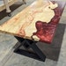 Box Elder Coffee Table, River Table, Merlot Resin - Etsy