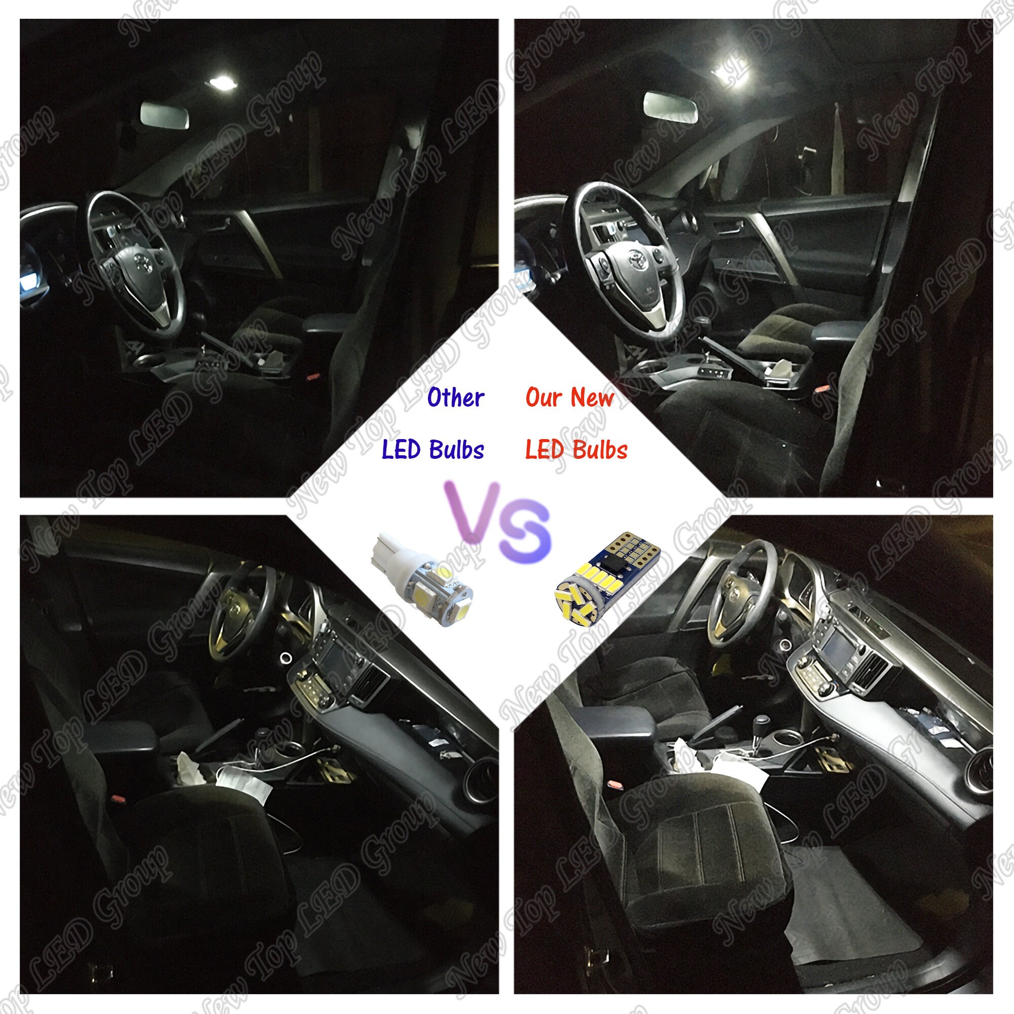 17 Pcs Super Bright White Interior LED Lights Kit Package Compatible ...