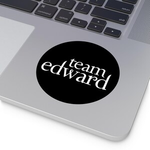 Team Edward Round Vinyl Stickers, Twilight Fan Gift, Laptop Decoration ...