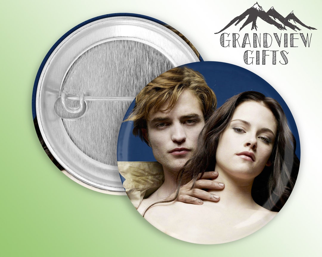 Twilight Bella Swan & Edward Cullen! 1.5" Pinback Button, Kristen ...