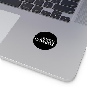Team Edward Round Vinyl Stickers, Twilight Fan Gift, Laptop Decoration ...