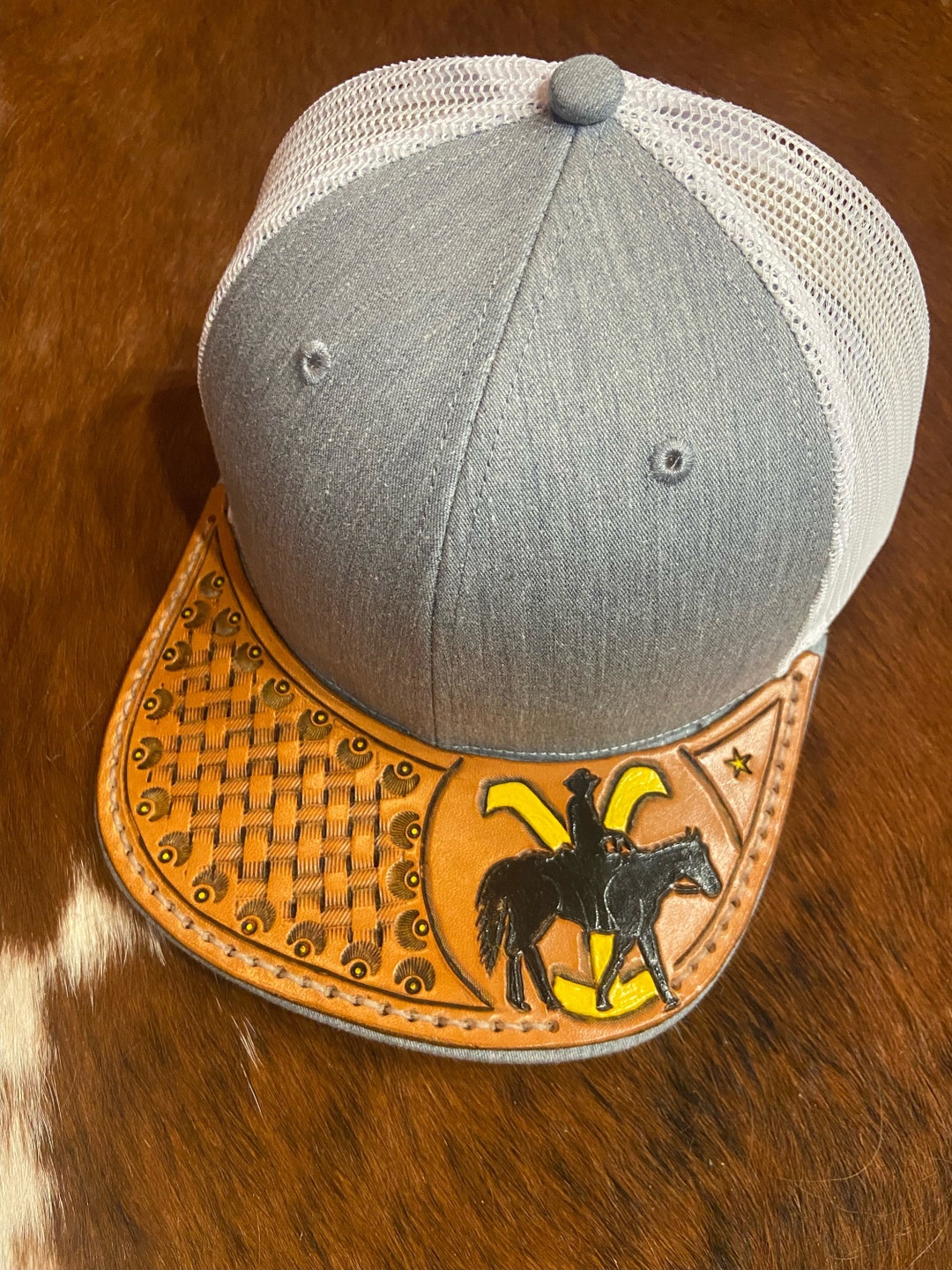 Yellowstone Leather Billed Hat - Etsy