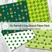 St Patrick's Day Digital Paper Scrap Booking Printable Paper Texture ...
