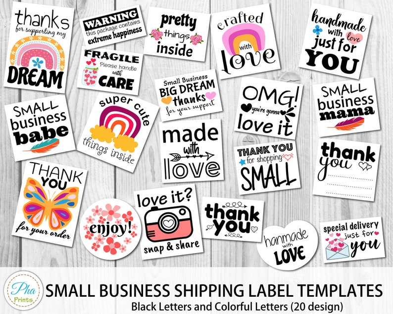 Small Business Sticker Bundle, Shipping Labels, Business Shipping Tags ...
