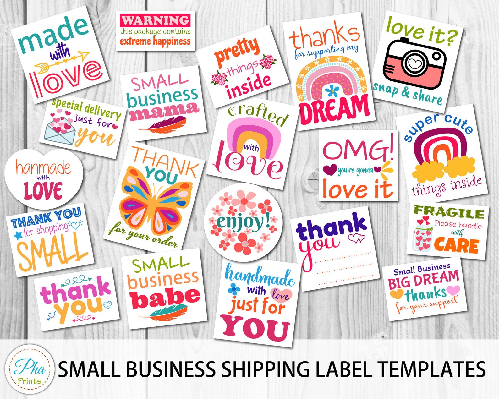 Small Business Sticker Bundle, Shipping Labels, Business Shipping Tags ...