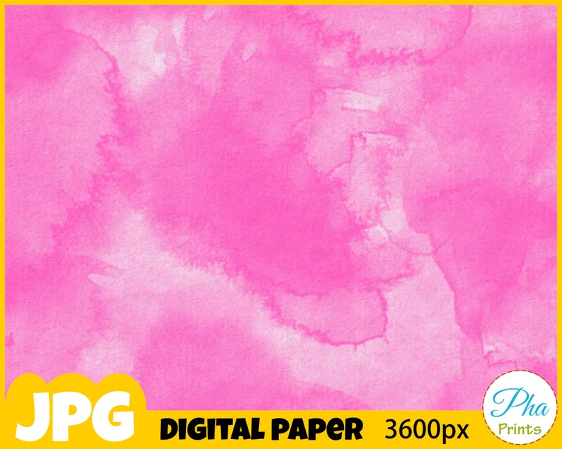 Watercolor Pink Brush Strokes Background Digital Paper - Etsy