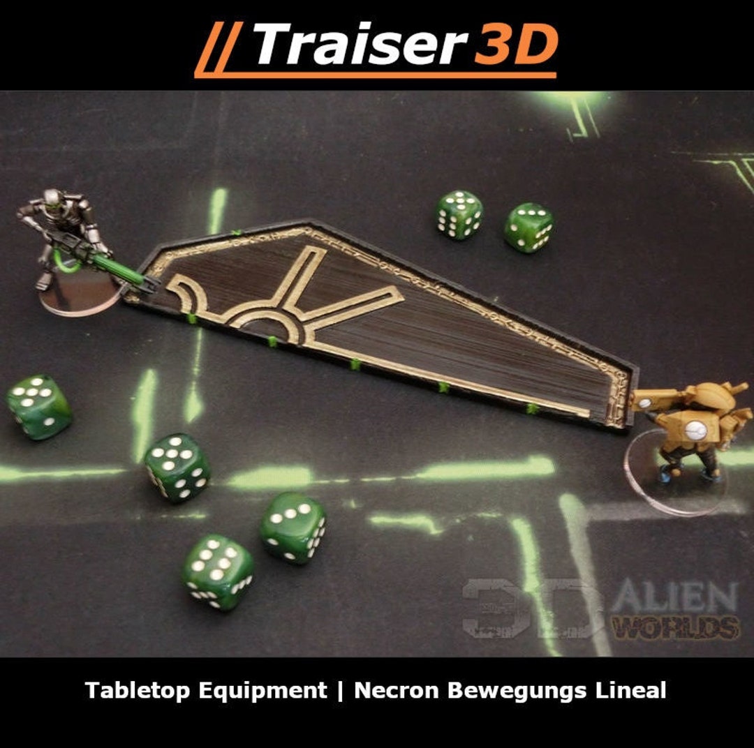 Movement Ruler for Tabletop Games in Necron Style - Etsy