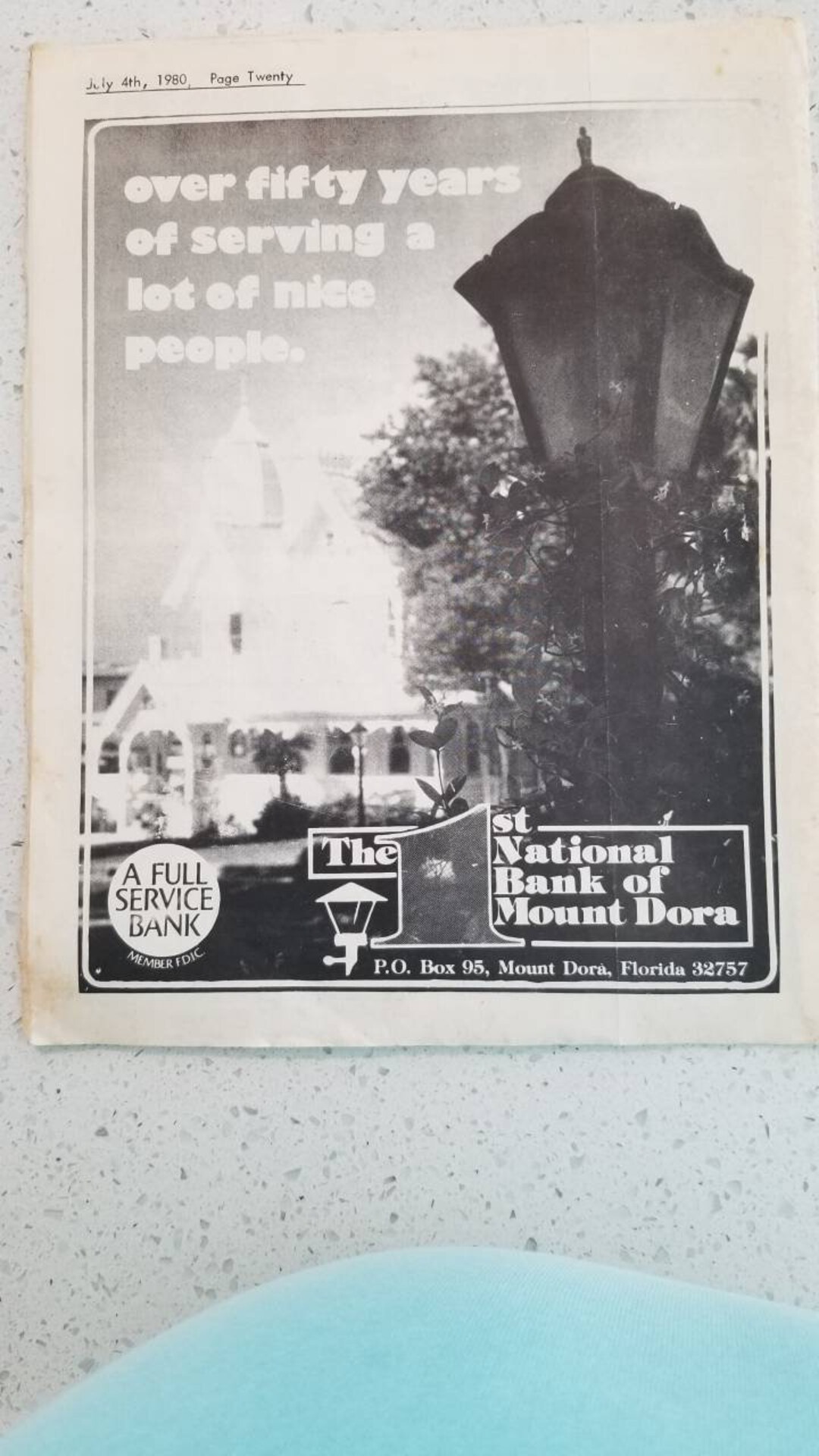 Very Rare Supplement to the Mount Dora Topic Newspaper July 4th 1980 ...