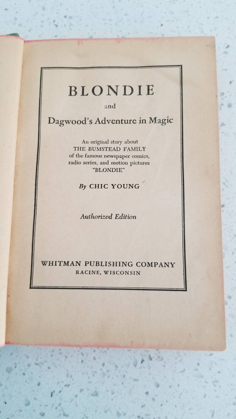 Blondie And Dagwood Adventure In Magic Author Chic Young Free Shipping
