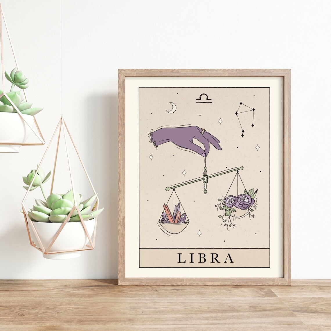 Libra Zodiac Art Print: Tarot Inspired Astrology Printable - Etsy