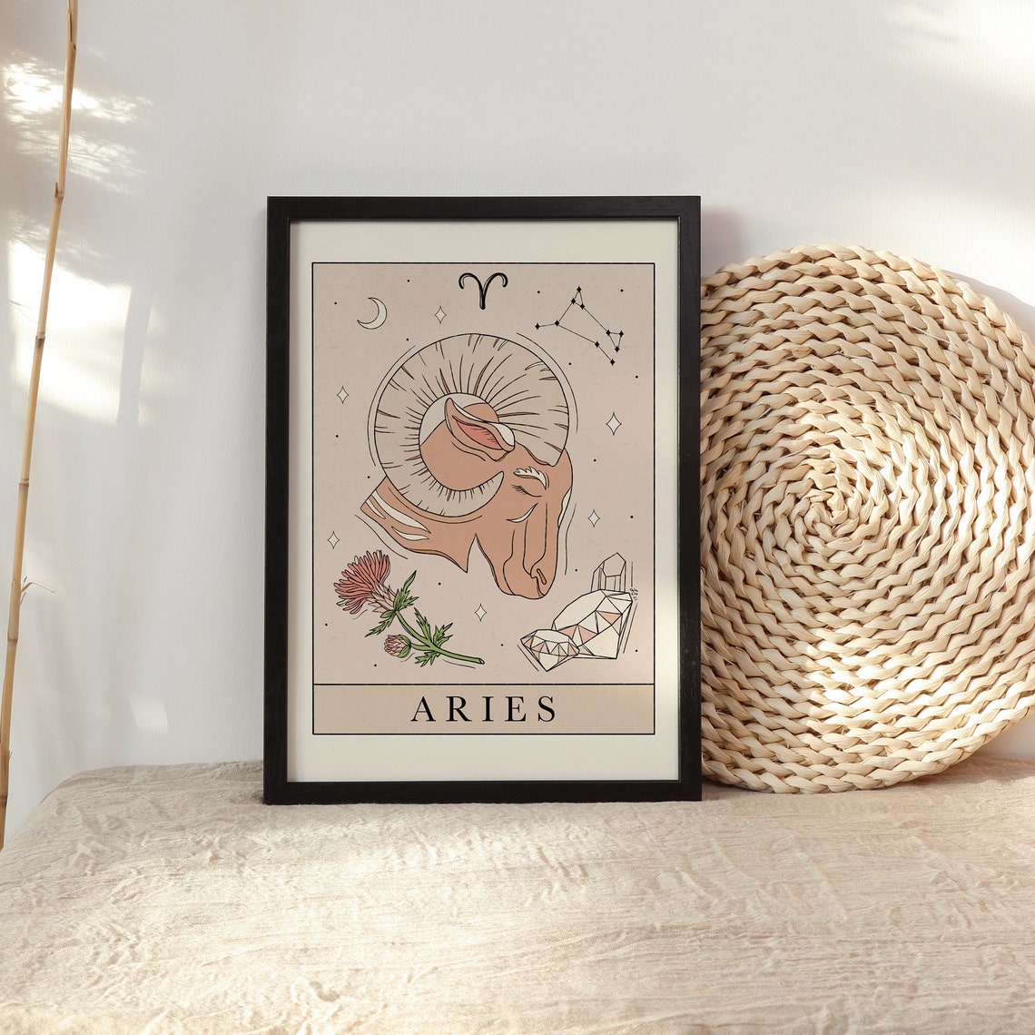 Aries Zodiac Art Print: Tarot Inspired Astrology Printable - Etsy