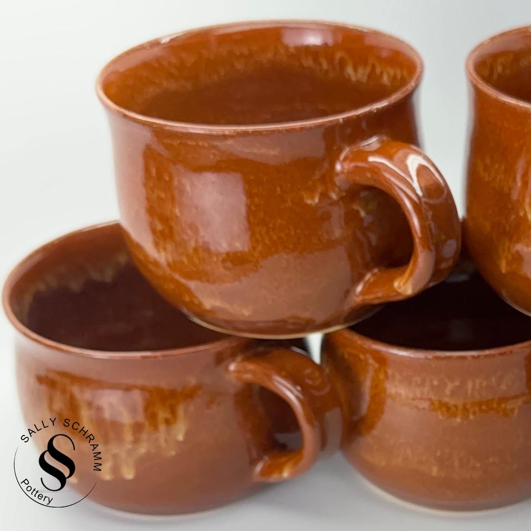 Pottery Chowder Bowl / 24 Oz Autumn Vibes Soup Mug / Sally Schramm ...